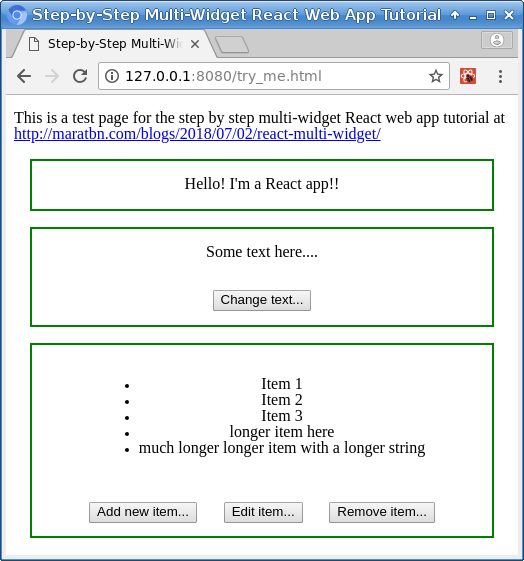 » Building a Multi-Widget React Web App