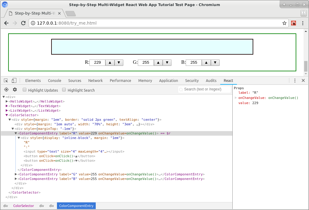 » Building a Multi-Widget React Web App