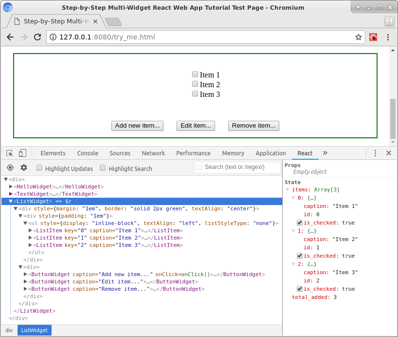 » Building a Multi-Widget React Web App