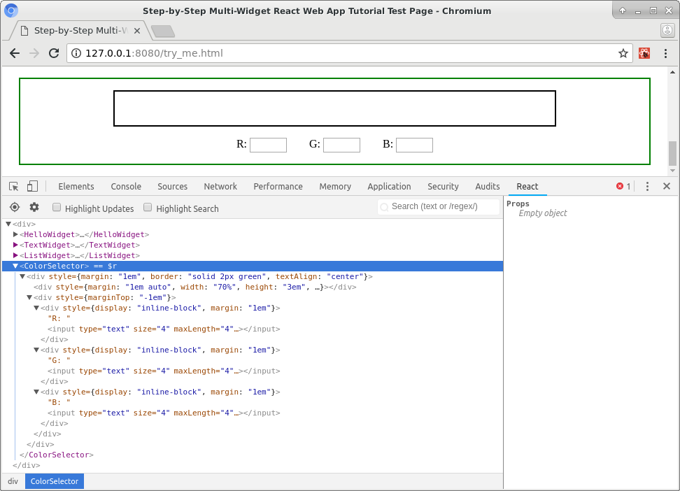 » Building a Multi-Widget React Web App